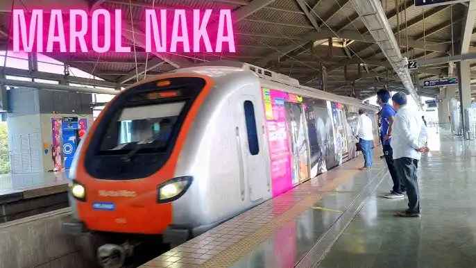 Marol Naka Metro Station Andheri on Mumbai Metro Blue Line